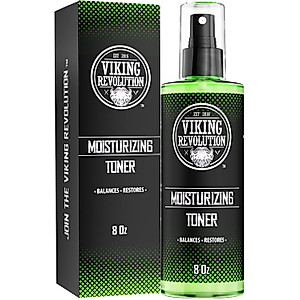 Viking Revolution Skin Toner for Men, Facial Toner Spray for Mens Face Care, Toner for Face - Hydrating Toner for Oily Skin, Balancing Toner for Sensitive Skin - Natural Facial Toner for Men (8oz)