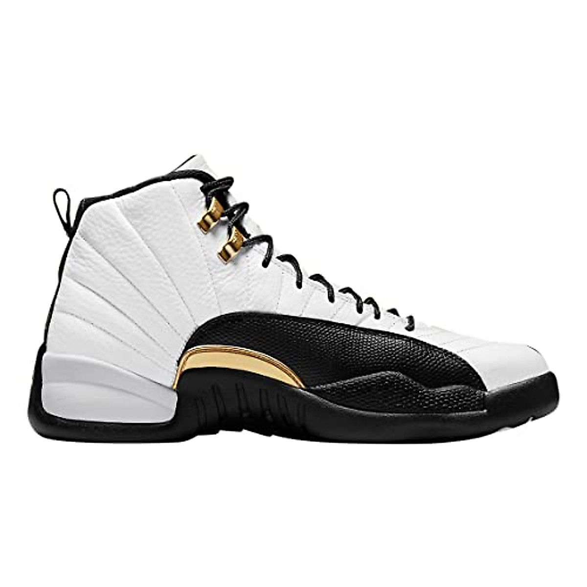 Nike Jordan Mens Air Jordan 12 Retro CT8013 170 Royalty Taxi - Size 10, White/Black-metallic Gold