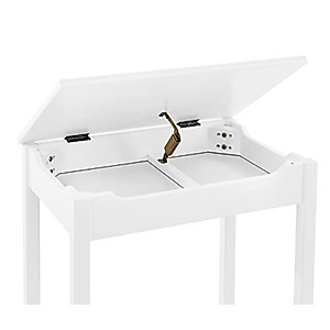 Amazon Basics Wood Lift-Top Kids Rectangular Study Desk, White