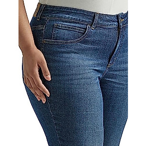 Lee Women's Size Legendary Mid Rise Flare Jean, Inner Strength, 18 Plus Petite
