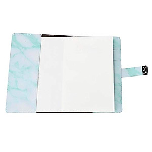 Socobeta Leather Journal Book Thick Classic Notebook Office School Supplies(GreenMarble Code Book)