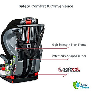 Britax Grow with You ClickTight Harness-2-Booster Car Seat, StayClean Grey - Stain, Moisture & Odor Resistant Fabric