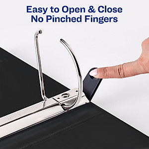 Avery Heavy Duty View 3 Ring Binder, 4" One Touch Slant Ring, Holds 8.5" x 11" Paper, 1 White Binder (79704)