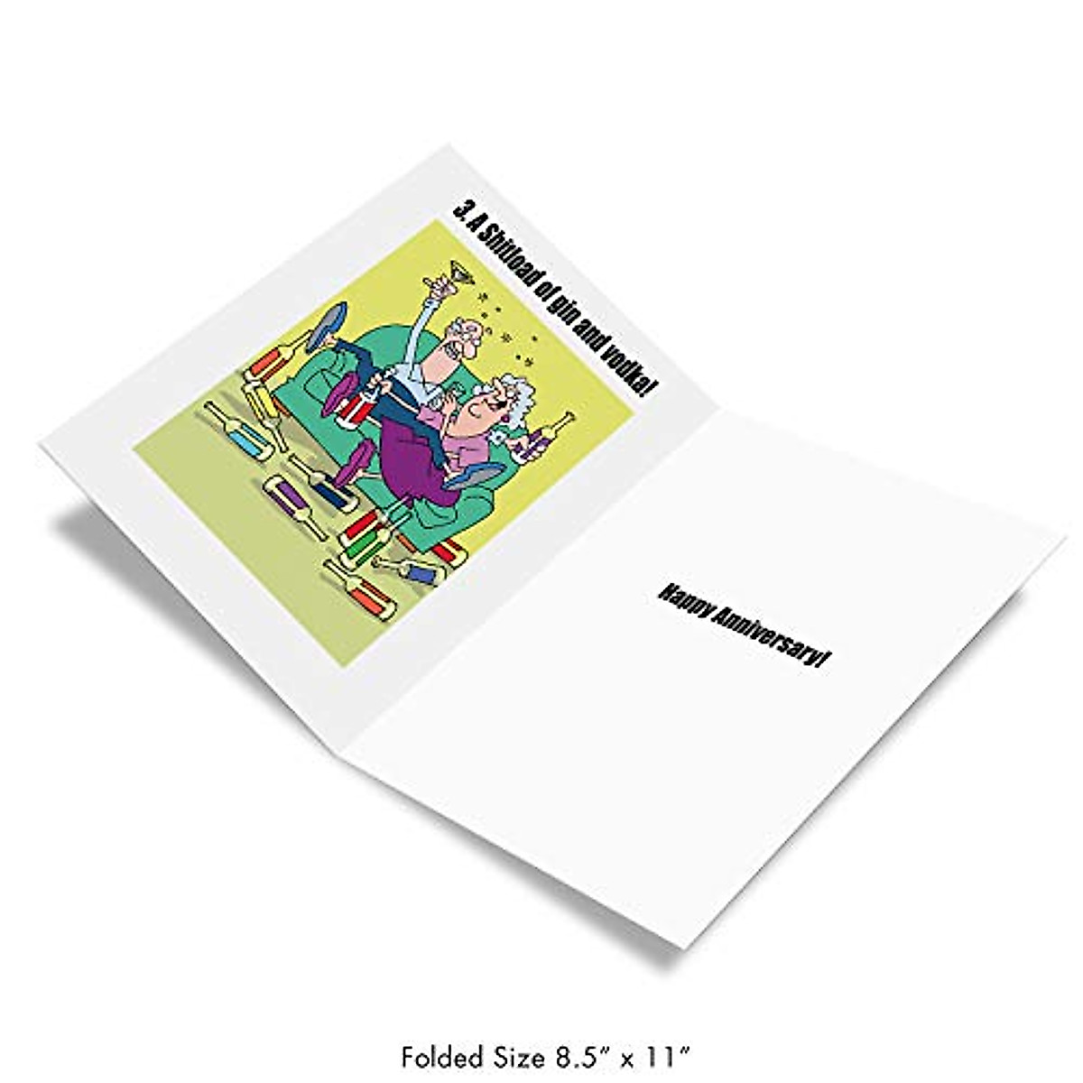 NobleWorks Jumbo Funny Anniversary Greeting Card 8.5 x 11 Inch with Envelope (1 Pack) Large Jumbo Couple, Husband, Wife, Parents Anniversary Congratulations Marriage Secrets J9780