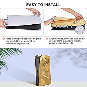 Plates for P5 Digital Edition, Faceplate with Cooling Vents, Anti-Scratch Dustproof Protective Cover Plates for P5 Digital Edition (Golden)