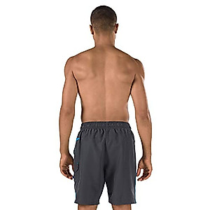 Speedo mens Knee Length Marina Volley fashion swim trunks, Grey/Blue, Small US