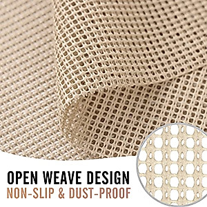 Moretoes Drawer and Shelf Liner, Non Adhesive 12 in x 25 FT Durable and Strong Cabinet Liner Non Slip for Kitchen Cupboard Pantry Table Desk Storage Organizer (Beige)