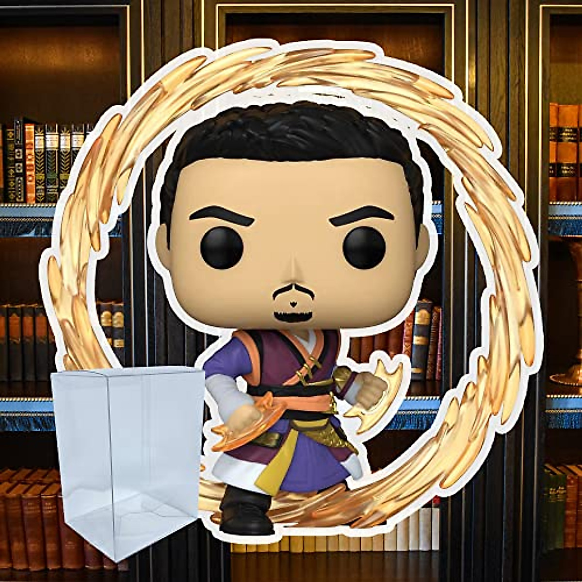 She-Hulk - Wong #1131 Funko Pop with Protector Bundle - Includes TV: Marvel: She-Hulk - Wong #1131 Vinyl Figure with Blue Salamander Emporium Plastic Protector Case