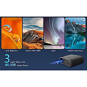 ZLXDP V50 Portable 5g WiFi Projector Mini Smart Real 1080p Full Movie Proyector 200'' Large Screen Led Bluetooth Projectors (Color : E)