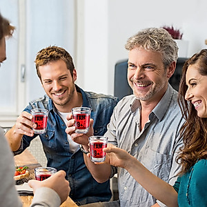 2 Pieces Middle Finger Shot Glass 2oz Black Funny Birthday Party Wine Glasses Present for Women and Men Celebrate Turning Birthday Decoration (49 Plus 1 Style)