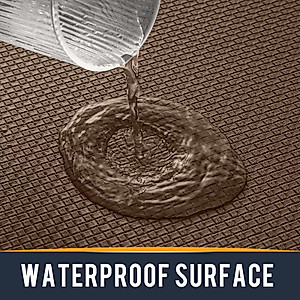 Oakeep Kitchen Mat Anti Fatigue Cushioned Mats for Floor Runner Rug Padded Kitchen Mats for Standing, 17"x59", Brown