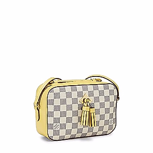 Louis Vuitton, Pre-Loved Yellow Damier Azur Saintonge, Yellow