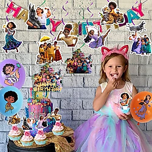 Magic Movie Birthday Party Supplies,32 Pc Magic Birthday Whirls Glitter Foil Ceiling Swirls Streams Decorations, Magic Movie Decorations Foil Swirls Hanging for Magic Party