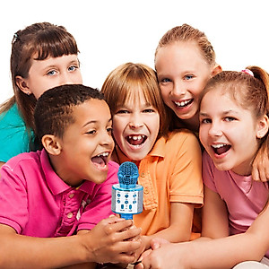 Keyian Toys for 2 3 4 5 6 Year Old Girls, Bluetooth Karaoke Microphone with Speaker for Kids Boys Girls Gifts Age 6-8 10-12