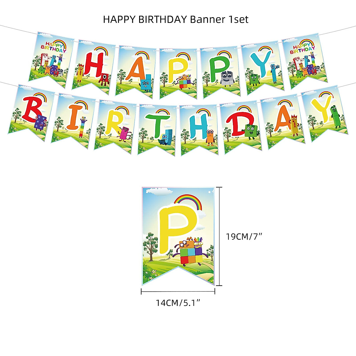 Number Birthday Party Supplies,Number Theme Including Cake caps,Cupcake caps,Flags,Latex Balloons,It is Very Suitable for Boy's and Girl Themed Birthday Party Supplies.