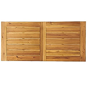 Christopher Knight Home Della Acacia Wood Dining Table, Natural Stained with Rustic Metal, 32.25 in x 69 in x 29.5 in, Brown, Grey