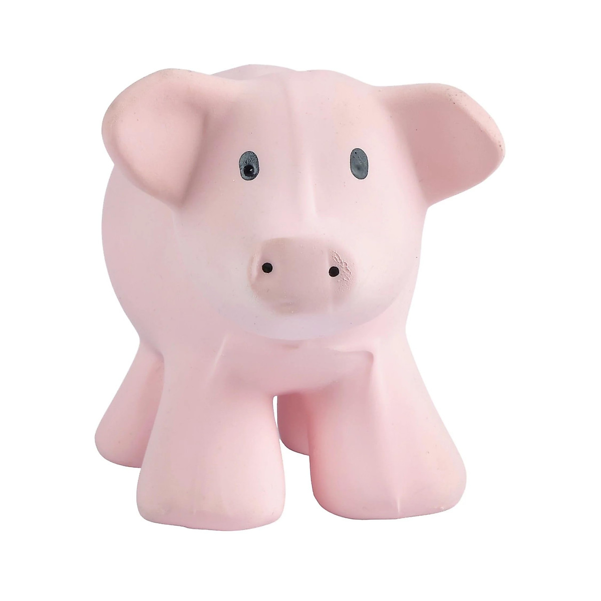 Tikiri My First Farm Animal Pig Natural Rubber Rattle (Pink)