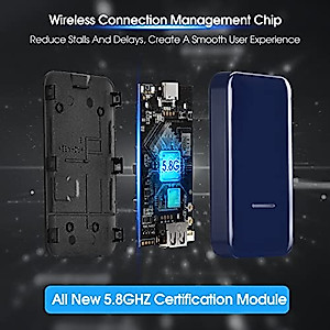 Carplay Wireless Adapter, Wireless Carplay Compatible with All Factory Apple CarPlay Cars, Plug & Play, Carplay Adapter Compatible for Audi/Volvo/Porsche/Ford,5G Chip Faster Connection