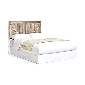 Goujxcy 4-in-1 Convertible Crib, Converts from Baby Crib to Toddler Bed, Daybed and Full-Size Bed, Rustic Farmhouse Style (Maroon)