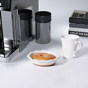 GDCZ Ceramic Mini Pie Pan Set of 4, Pie Dish Pie Plate for Baking, Individual Stackable Pie Tins, Multifunctional Pot Pie Pans for Quiches, Tarts, Pot Pies,Sauces and More,5.5 Inch 8OZ