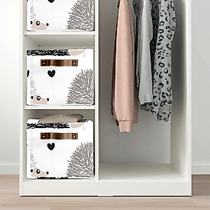 Cartoon Hedgehog Personalized Custom Name Waterproof Storage Boxs Baskets Clothts Towel Book for Bathroom Office 1 Pack