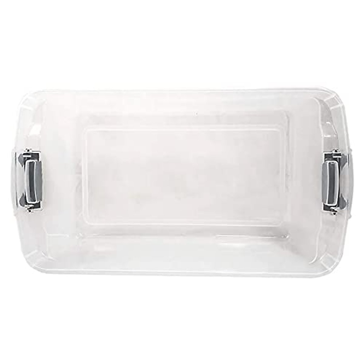 Homz 64 Quart Multipurpose Stackable Storage Container Tote Bins with Secure Latching Lids for Home and Office Organization, Clear (2 Pack)