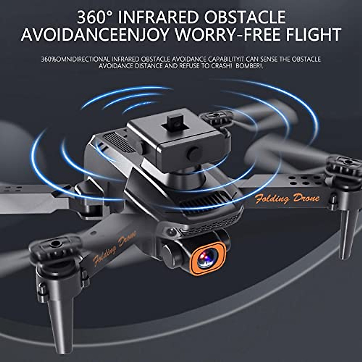 Drone With Dual 1080P HD FPV Camera Remote Control With Altitude Hold, Headless Mode, Start Speed Adjustment, Mini Drone Toys Gifts For Boys Girls (C Black(Dual Camera))