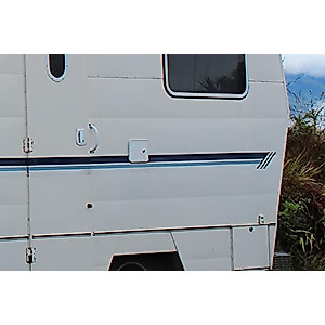 X-Haibei RV Trailer Electric Power Cord Cable Hatch Camper Hose Storage Door Compartment Lock 2 Keys W 6-1/4 inch, H 6-3/4 inch (Black)