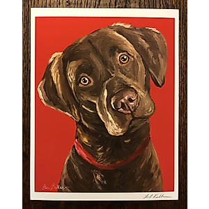 Chocolate Lab Art Print - Chocolate Labrador Decor - Gifts for Chocolate Lab Lovers - Cute Labrador Print - Chocolate Lab Home Decor