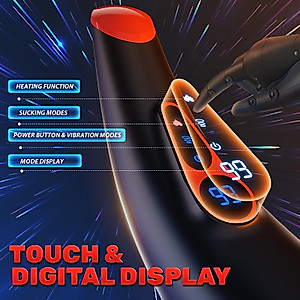 Sex Toys for Men Male Masturbator - APP Control Adult Toys Male Masturbators Penis Pump with 9 Sucking & 9 Vibrating Modes, 3D Textured Sleeve Heating Mens Sex Toy, LCD Display Pocket Pussy for Men