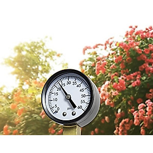 Aquatix Pro Pool Filter Pressure Gauge - Premium Spa/Pool/Aquarium Water Pressure Gauge, 2" Dial, 0-60 Psi, Bottom Mount 1/4", Compatible with Most Brands Such as Hayward, Pentair & Jandy