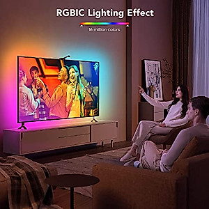 Govee Envisual TV LED Backlights for 75-85 inch TVs, 16.4ft RGBIC WiFi DreamView T1 TV Backlights with Camera, Works with Alexa & Google Assistant, App Control, LED Lights for TV, Scene Mode, H6199