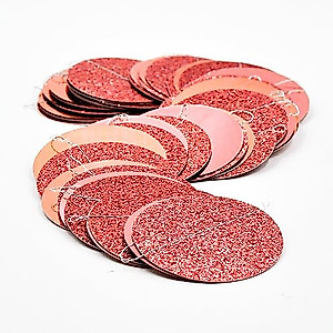 ccHuDE 4 Pcs Circle Dots Garland Glitter Hanging Garland Party Decor Banner Backdrop Circle Streamers Party Decorations for Birthday Wedding Christmas Rose Gold