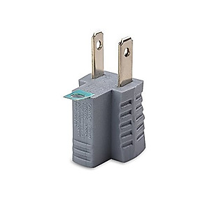Cable Matters [UL Listed] 3-Pack 2 Prong to 3 Prong Outlet Adapter in Gray (3 Prong to 2 Prong Plug Adapter) - Allows a 2 Prong Outlet to Accept 3 Prong Plugs
