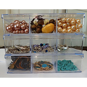Organizer and Storage With Lid For Makeup, Toiletries, Jewelry, Tea Bags, Crafts and Scrapbook Supplies