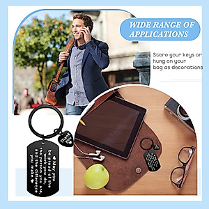 Yinkin 72 Pcs Employee Appreciation Gift Bulk for Coworker Thank You Gifts Keychains with Organza Bags Thank You Cards Gift, Black