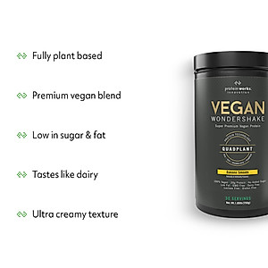 Protein Works - Vegan Wondershake | Vegan Protein Shake | Super Smooth, Amazing Taste | 30 Servings | Cookies 'n' Cream