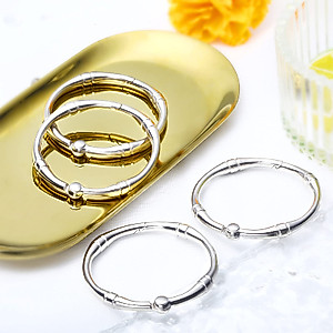 Karenhi 12 Pieces Shower Curtain Ring Metal Circular Rust Resistant Shower Curtain Hook Easy to Open and Close Round Shower Curtain Hook for Bathroom Decoration (Silver, Rustic Style)