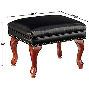 Coaster Furniture Wing Back Button Tufted Accent Chair and Ottoman Black and Espresso 900262