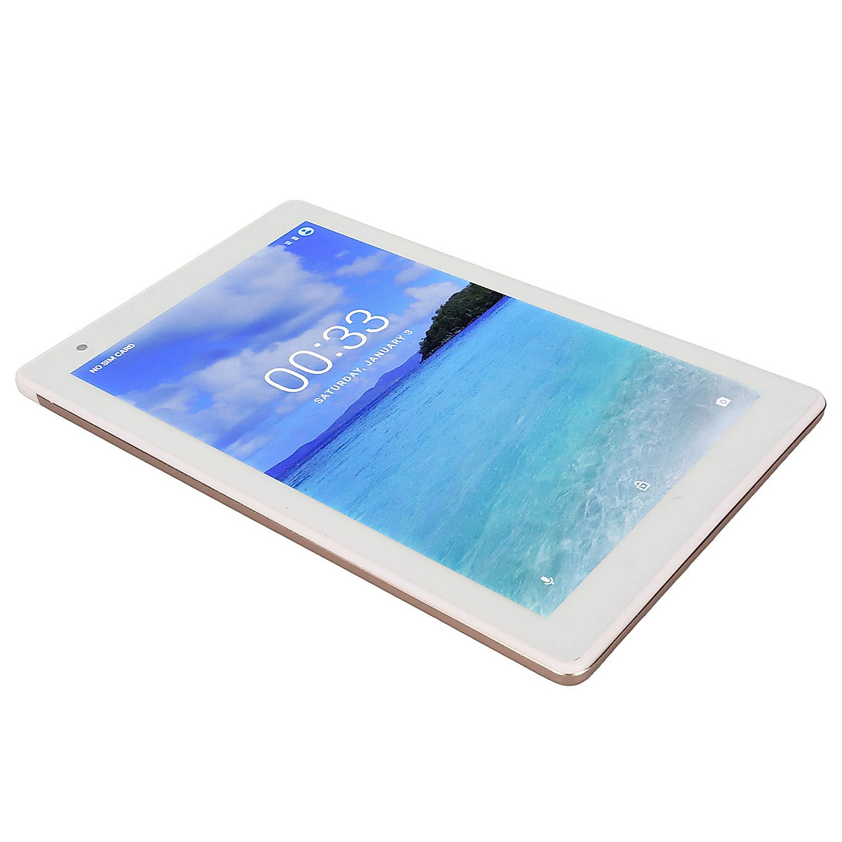 Honio Calling Tablet, HD Tablet 4GB RAM 64GB ROM Dual Camera 2.4G 5G WiFi 100‑240V Gold 10 (US Plug)