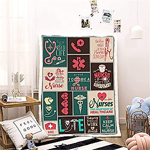 Nurse Gifts Nurse Week Gifts Blanket,Nurse Gifts for Women,Gifts for Nurses,School Nurse Gifts,Nurse Graduation Gifts,Nurse Retirement Gifts Throw Blanket for Bed Office Sofa