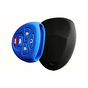 Smart Key Fob Cover Case Protector Keyless Remote Holder for Buick Gmc Chevrolet Cadillac Special blue