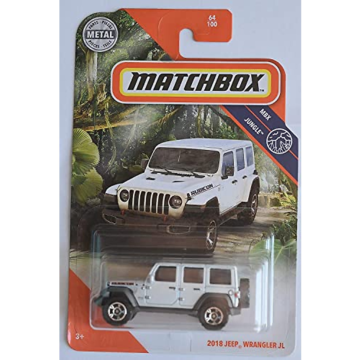 Matchbox 2018 Jeep Wrangler JL [Rubicon] 64/100, Pearl White