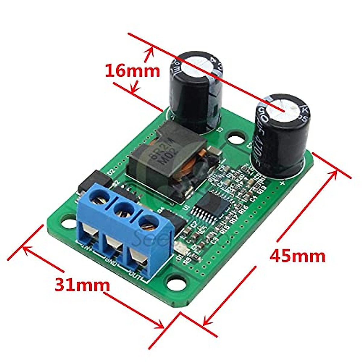 24V/12V to 5V/5A 25W DC-DC Buck Step Down Power Supply Module Synchronous Rectification Power Converter Replace LM2596S