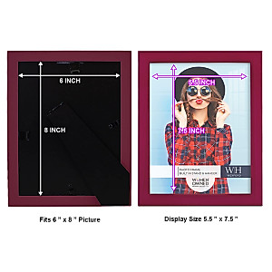 Renditions Gallery 8x10 inch Picture Frame Cherry Red Wood Grain Frame, High-end Modern Style, Made of Solid Wood and High Definition Glass for Wall and Tabletop Photo Display