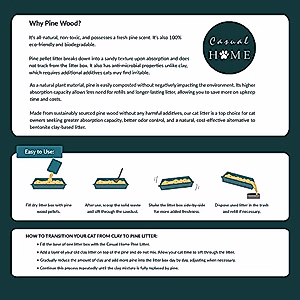 Casual Home 100% Natural Pine Wood Non-Clumping Cat Litter Wood Pellets