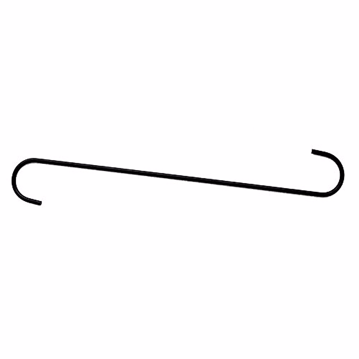 24" S Hook Black Coated Forged Steel with 2" openings - Single