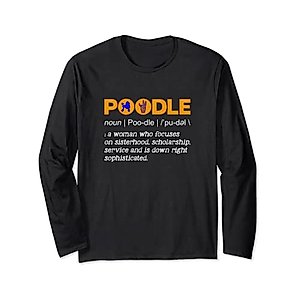 Womens SGRho Sigma 1922 Poodle Noun Gamma Rho Hand Sign Long Sleeve T-Shirt