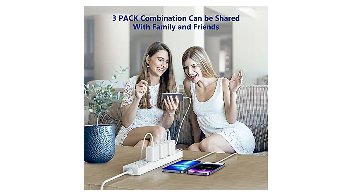 iPhone Fast Charger Block: MFi Certified 20W USB-C Cable