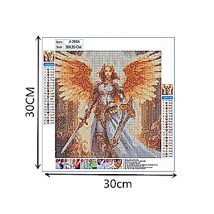 DIY 5D Diamond Art Painting Kit Cartoon Cross Stitch Diamond Art Painting Picture Kit Canvas Diamond Rhinestone Crystal Cross Stitch Embroidery Picture Adult Home Decor Wall Decor (battle angel)